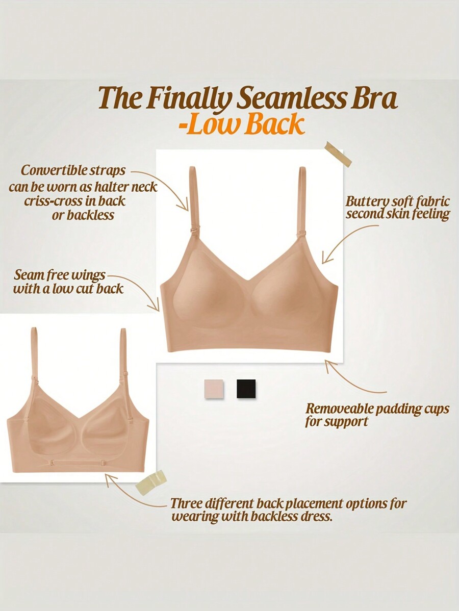 1pc Summer Backless Invisible 3-Way Convertible Women Bra | SHEIN UK
