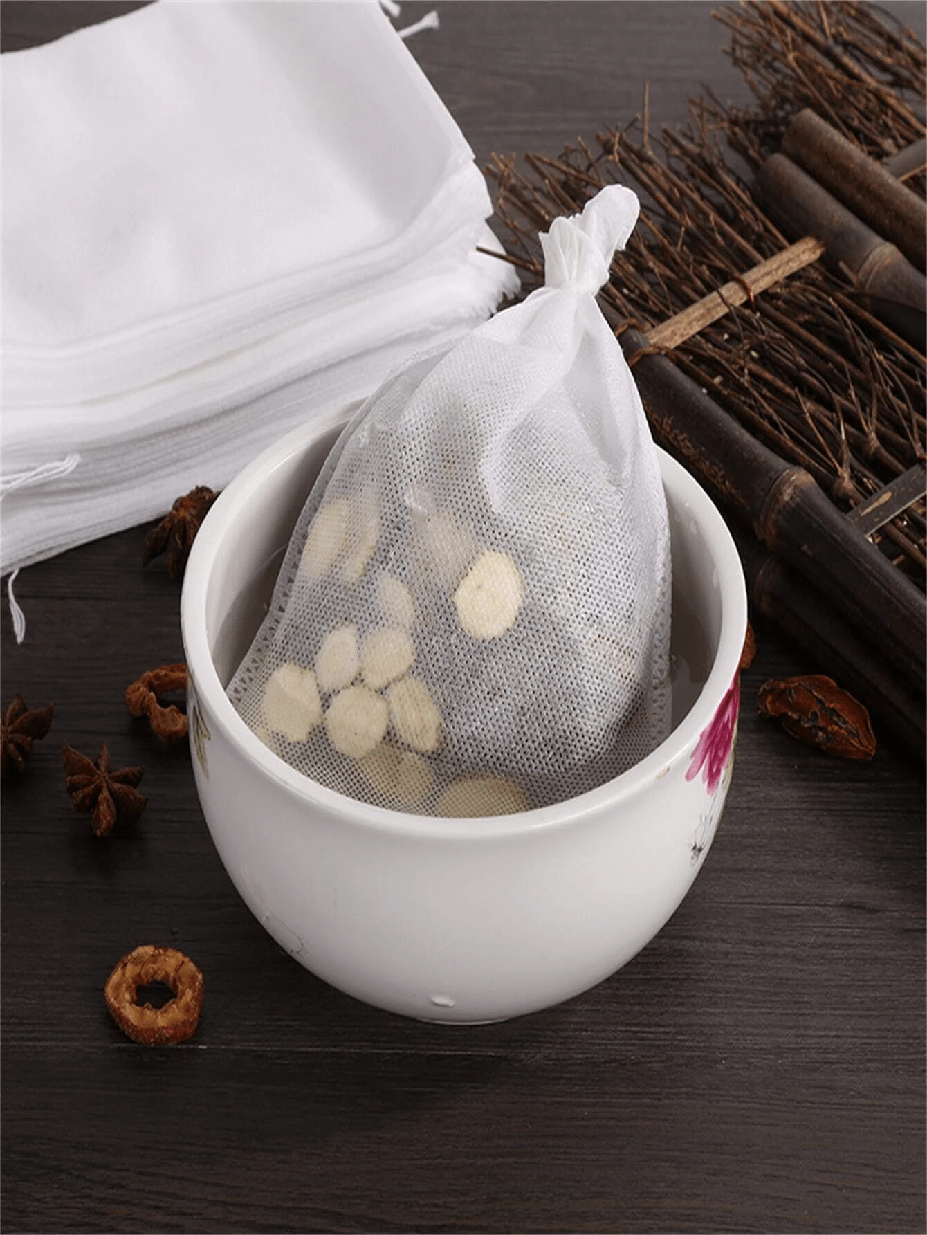 100Pcs Disposable Tea Bags Filter Bags For Tea Infuser With String Heal ...