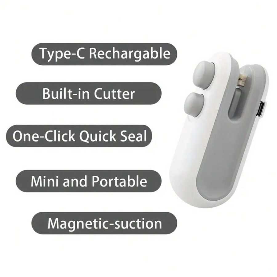Mini Portable Plastic Bag Sealer Machine – USB Rechargeable Handheld ...