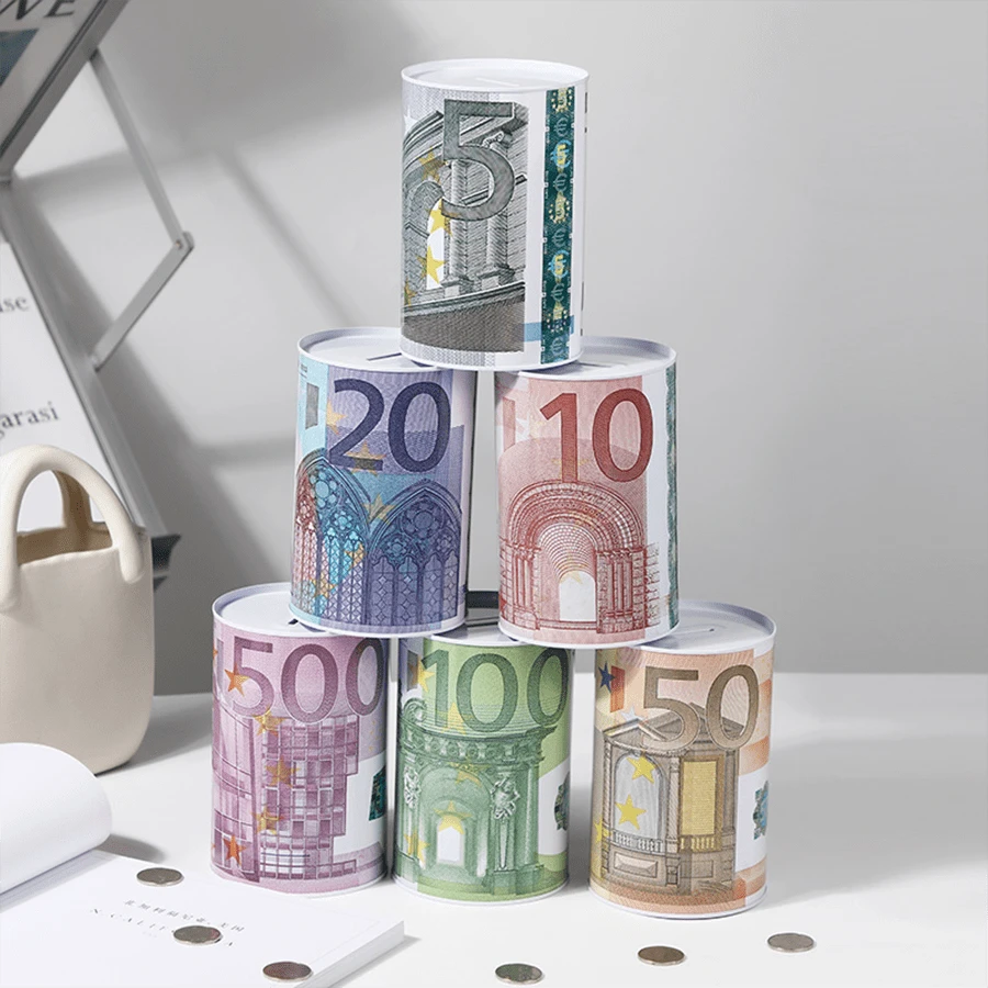 1pc Random Color Euro Piggy Bank, Iron Coin Bank, Unique Design, Non ...