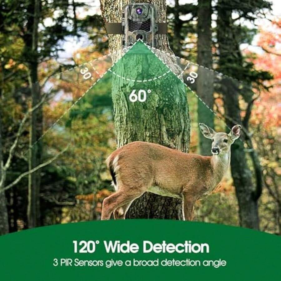 Crenova Trail Camera 4K WiFi Wildlife Cam With 32GB SD Card 42 Pcs ...