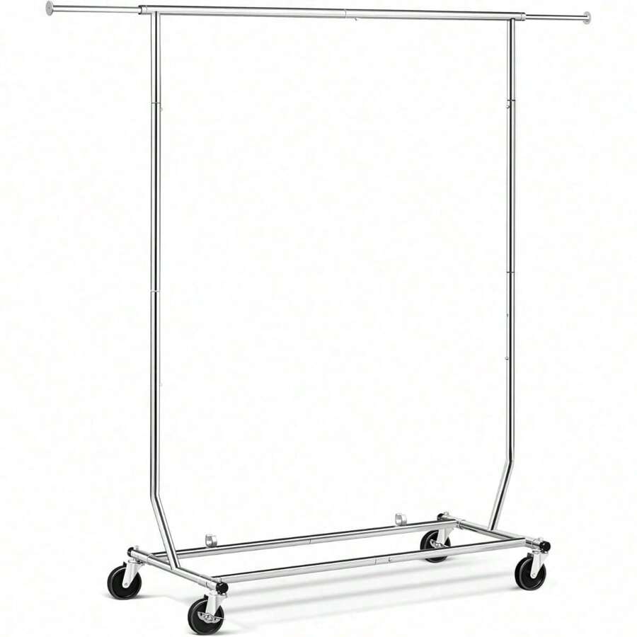 Commercial Clothing Garment Rack, Single Rail Clothes Hanger ...