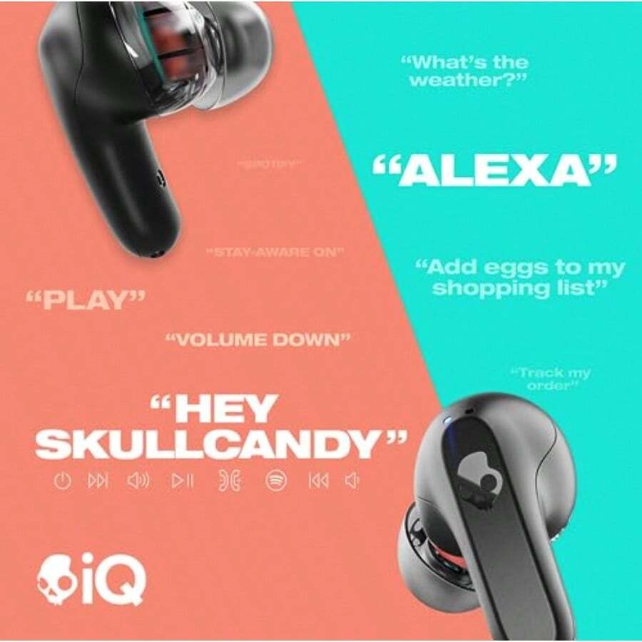 Rail ANC In-Ear Noise Cancelling Wireless Earbuds 27 Battery Microphone ...