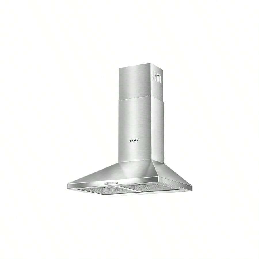 60 Cm Stainless Steel Chimney Cooker Hood LED Recirculating Ducting ...