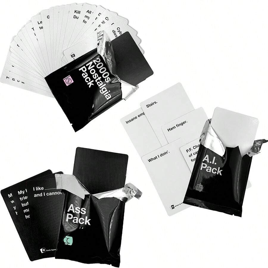 Mini Party Game 2000s Nostalgia Pack, A.I. Pack, Ass Pack Game Street & Tabletop Drinking Game ...