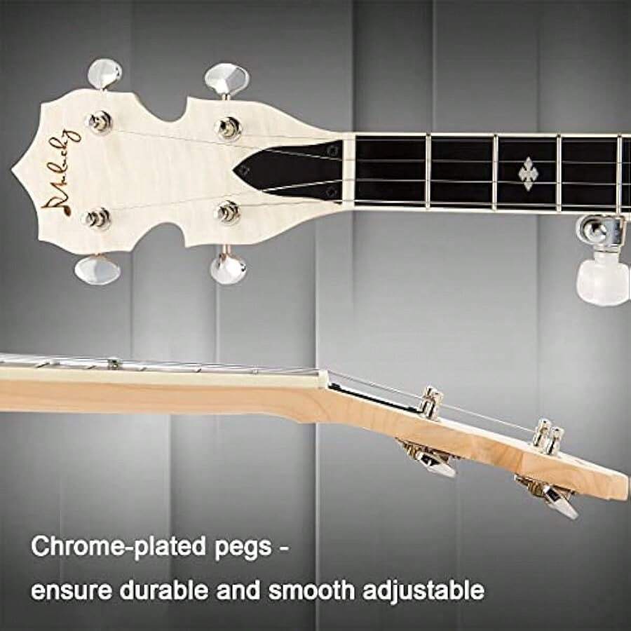 5 String Mini Banjo 28 Inch Travel Banjo With Remo Head Resonator ...