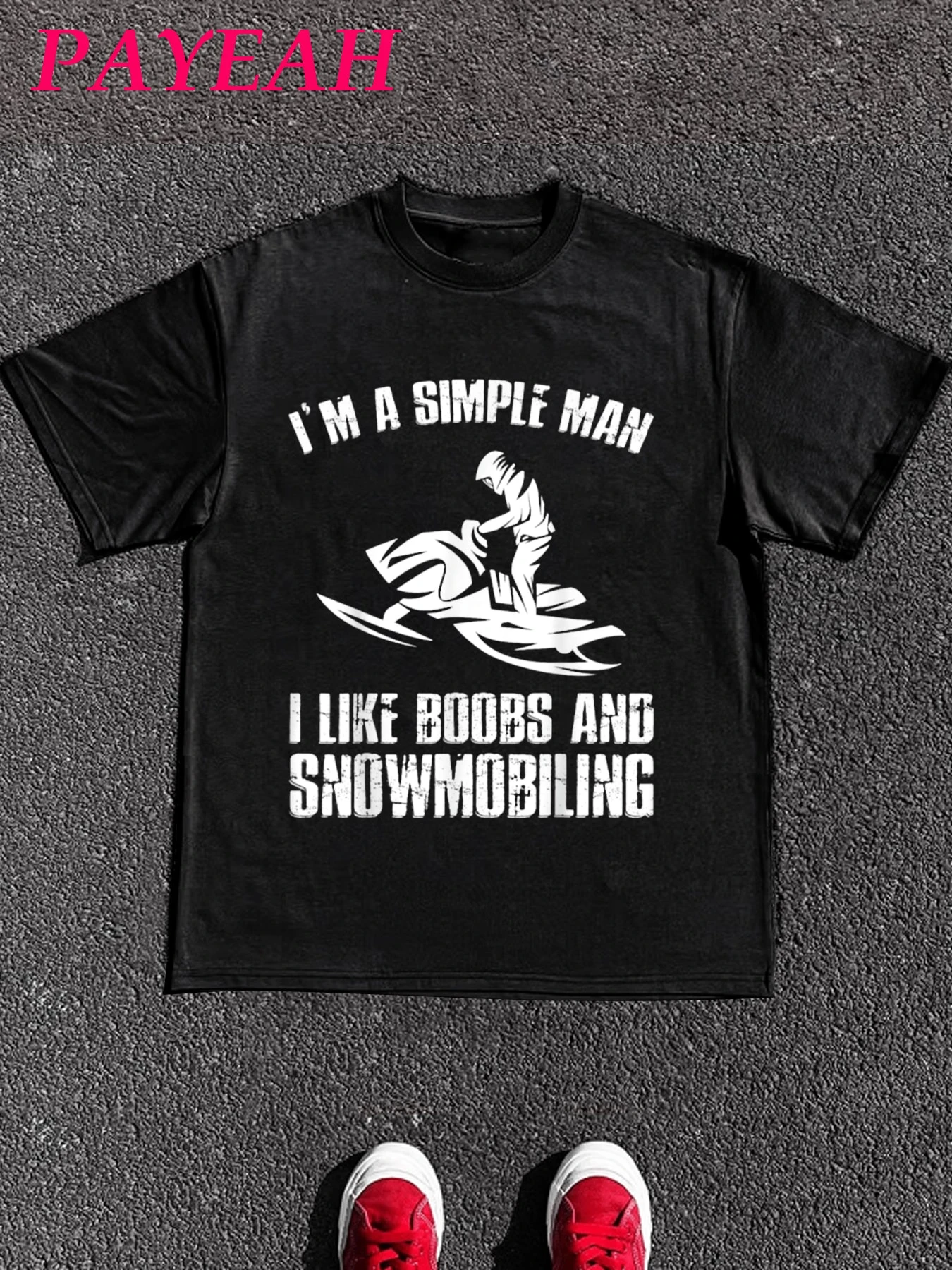 PAYEAH I Am A Simple Person, I Like Skiing And Snowmobile T-Shirts ...
