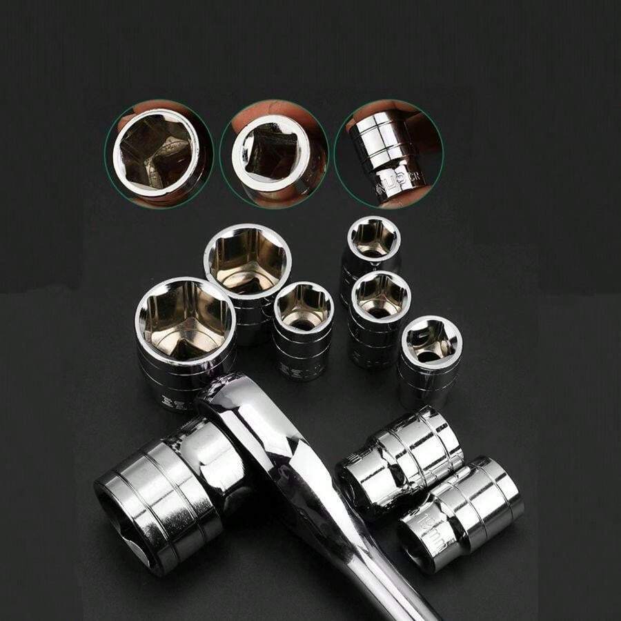 Automotive Repair Tool Set With Socket Wrench, Ratchet, Car Maintenance ...