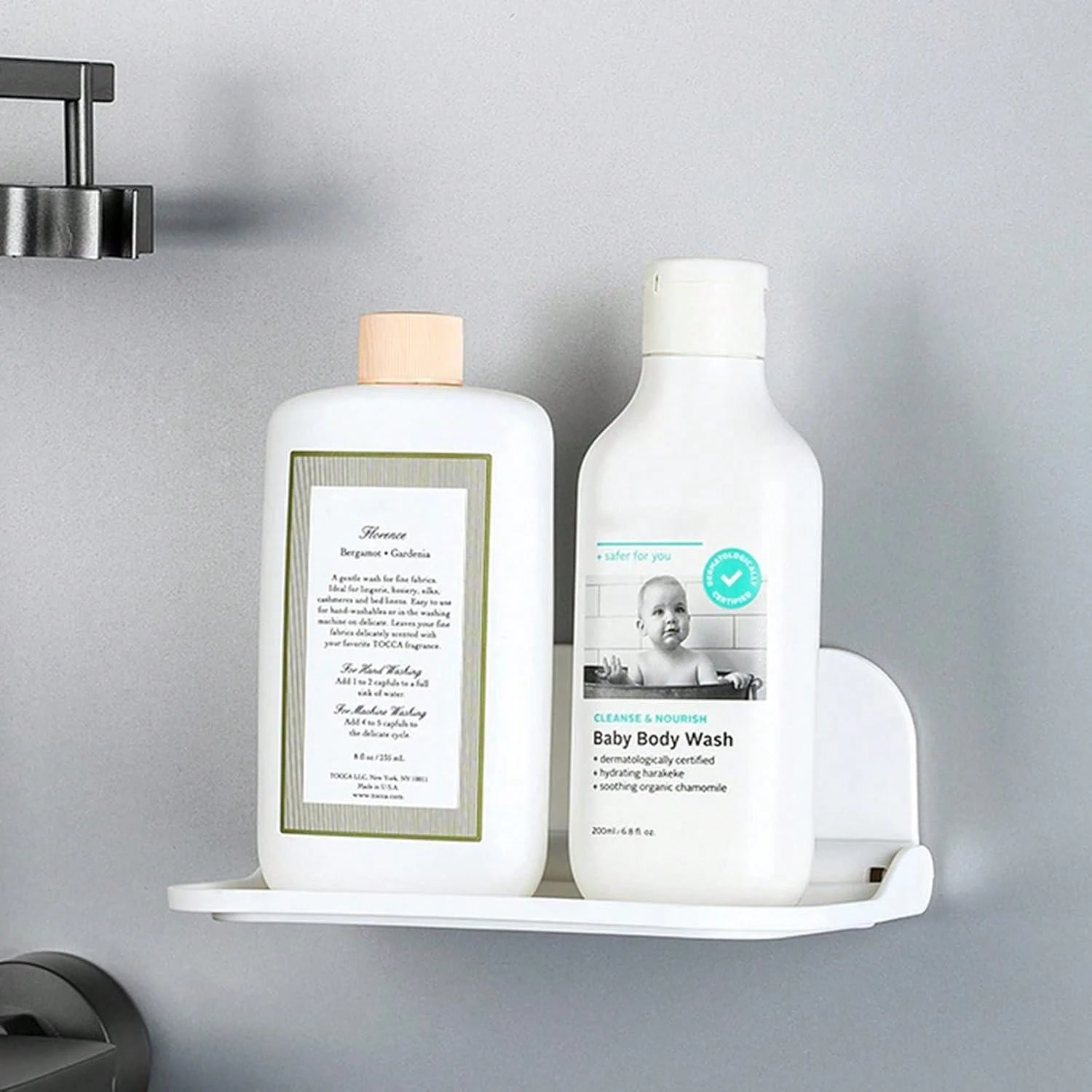 Foldable Plastic Floating Shelf, Wall-Mounted Bathroom, Kitchen ...