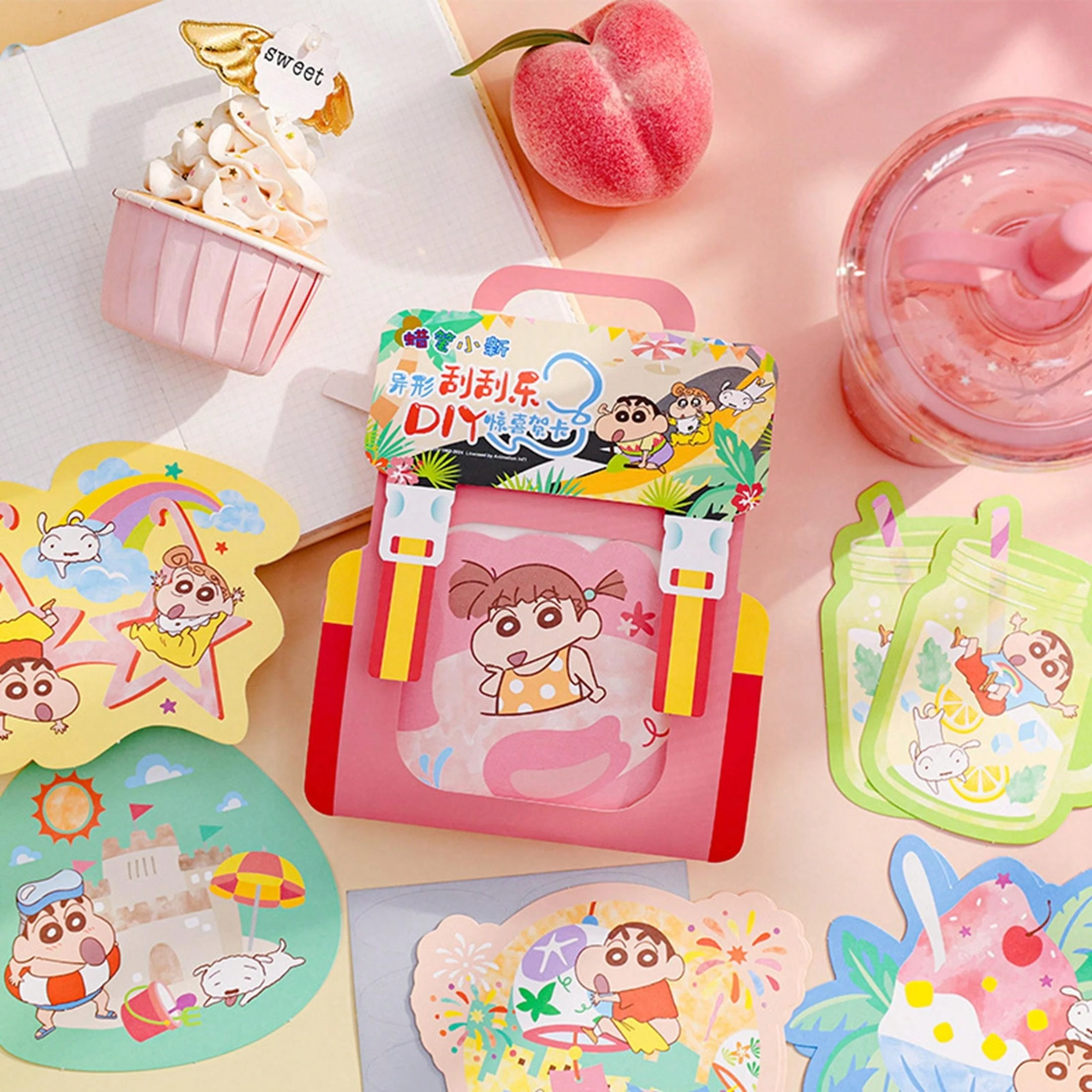 CRAYON SHINCHAN 1pc Crayon Shin Chan Scratch Fun Surprise Card Cartoon ...