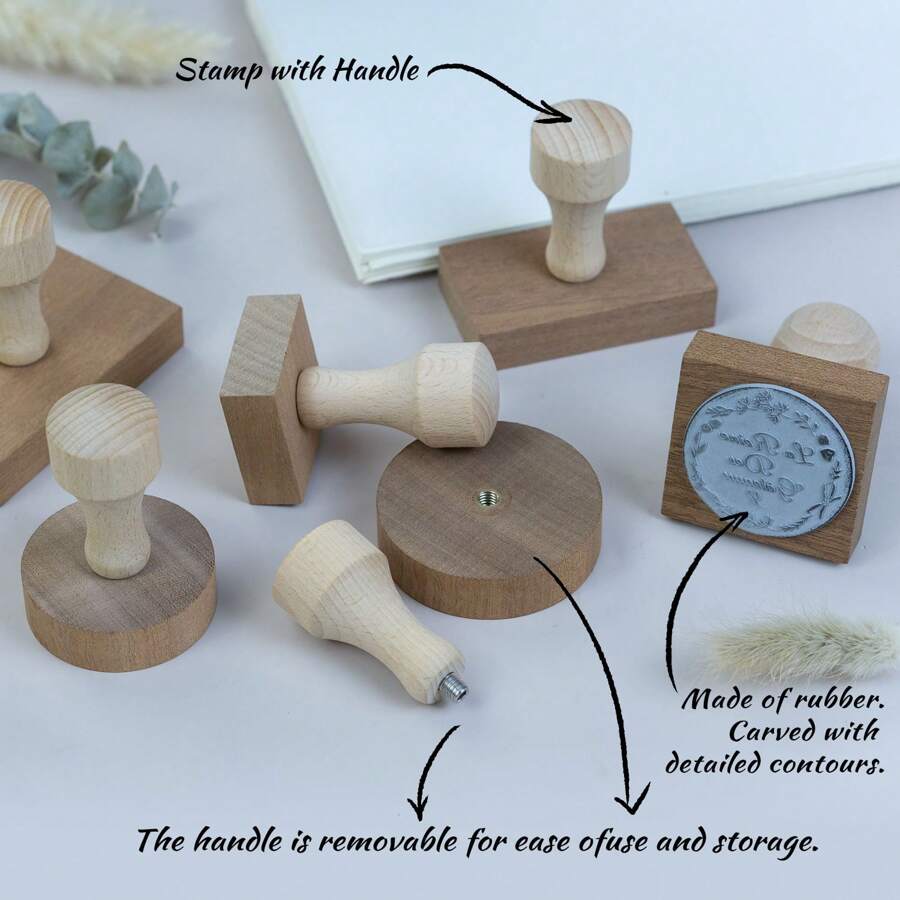 [Customized] Book Stamps, Wooden Library Stamps, Bookplate Stamps ...