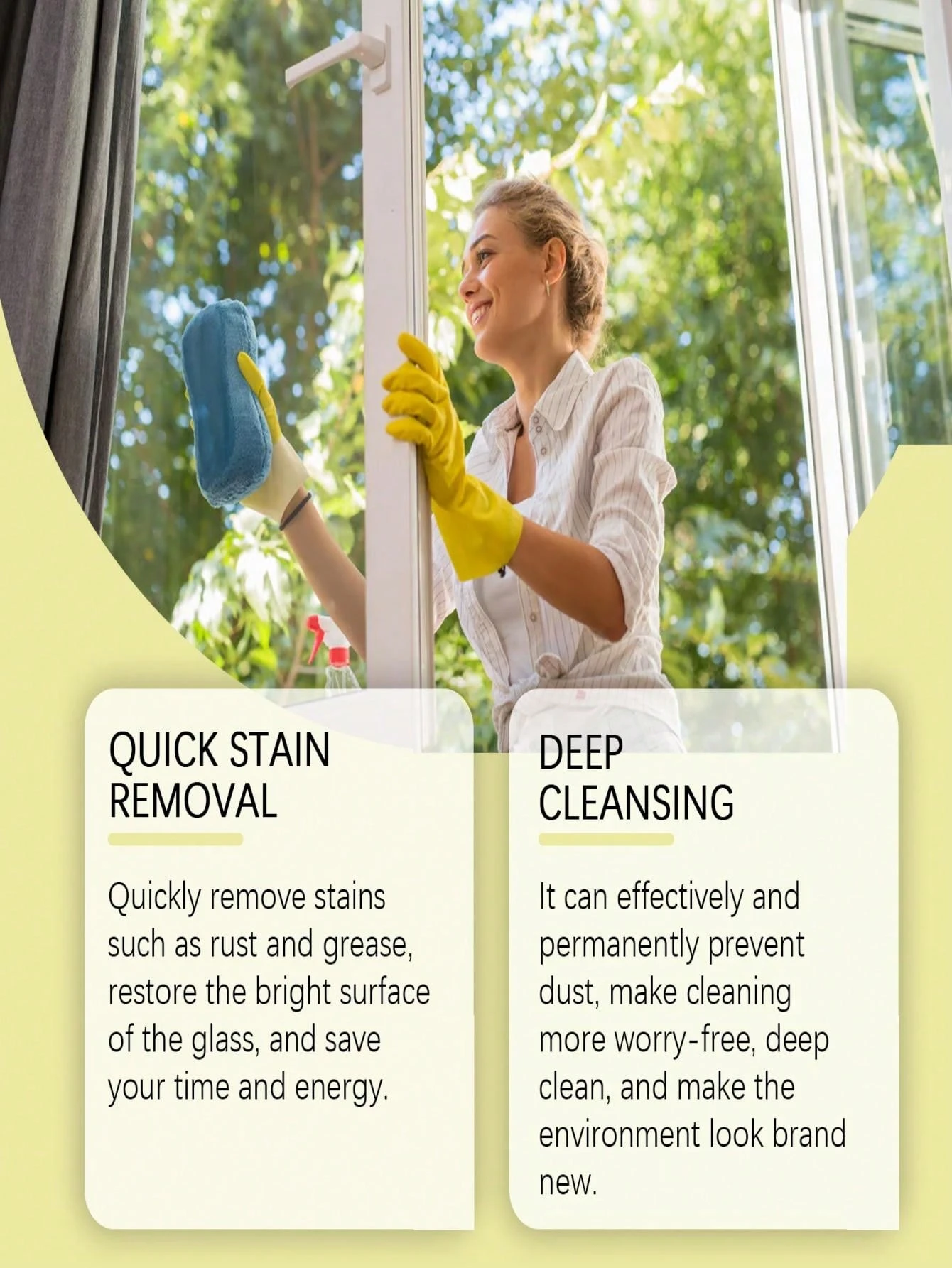 Lemon-Flavored Glass Decontamination Cleaning Agent For Cleaning Glass ...