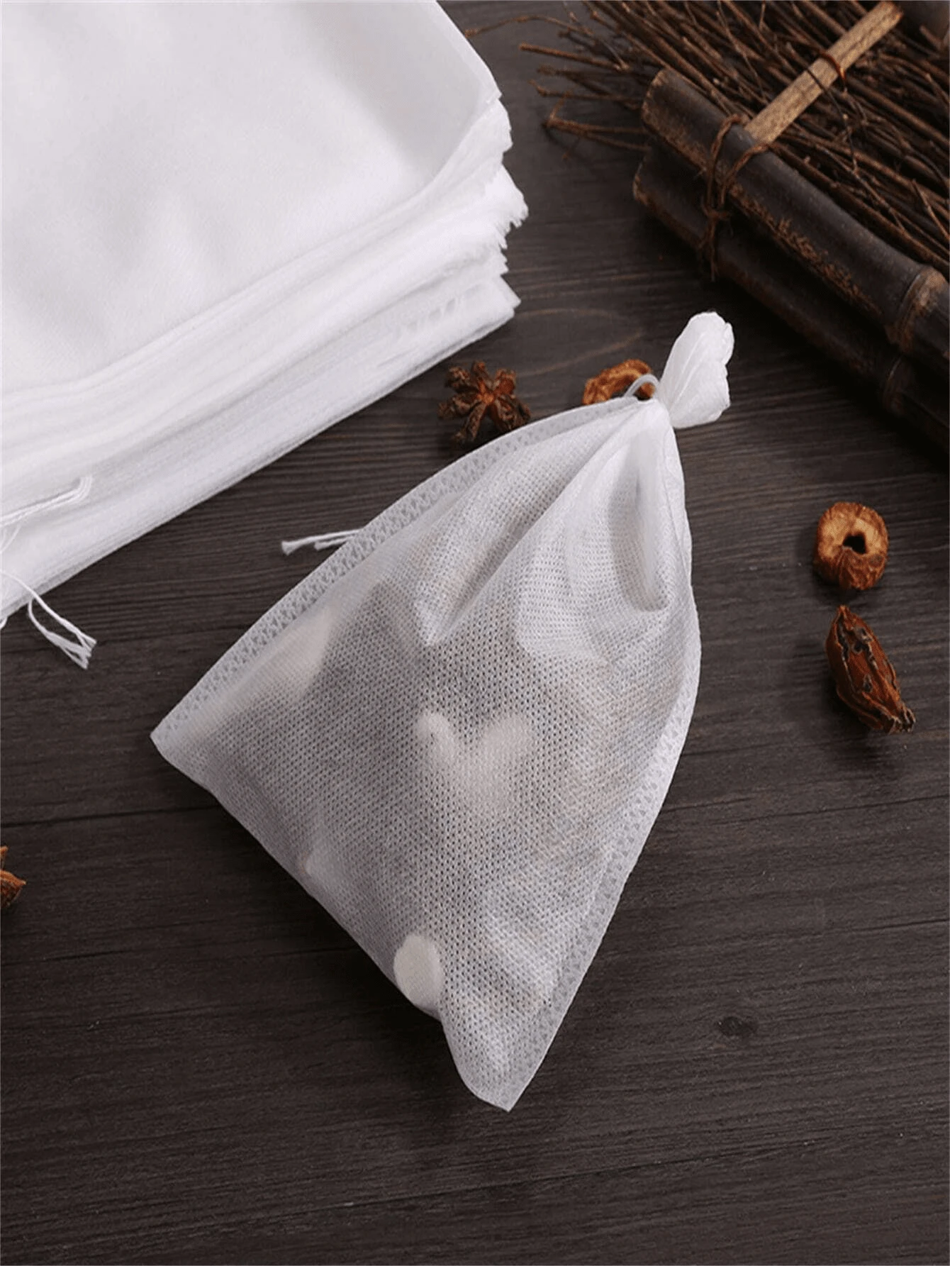 100Pcs Disposable Tea Bags Filter Bags For Tea Infuser With String Heal ...