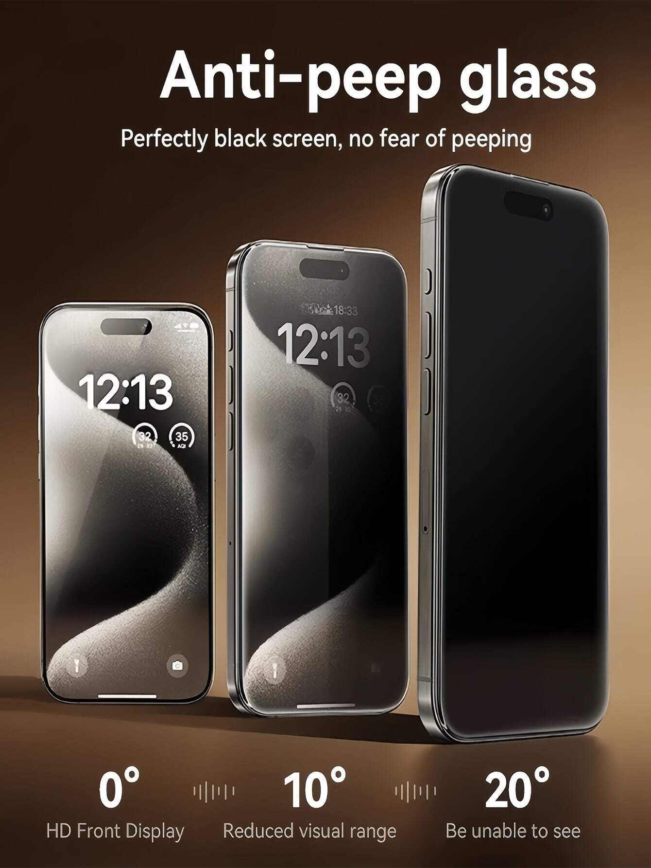 2pcs Anti Spy Privacy Protection Tempered Glass Film No Bubbles, Easy ...