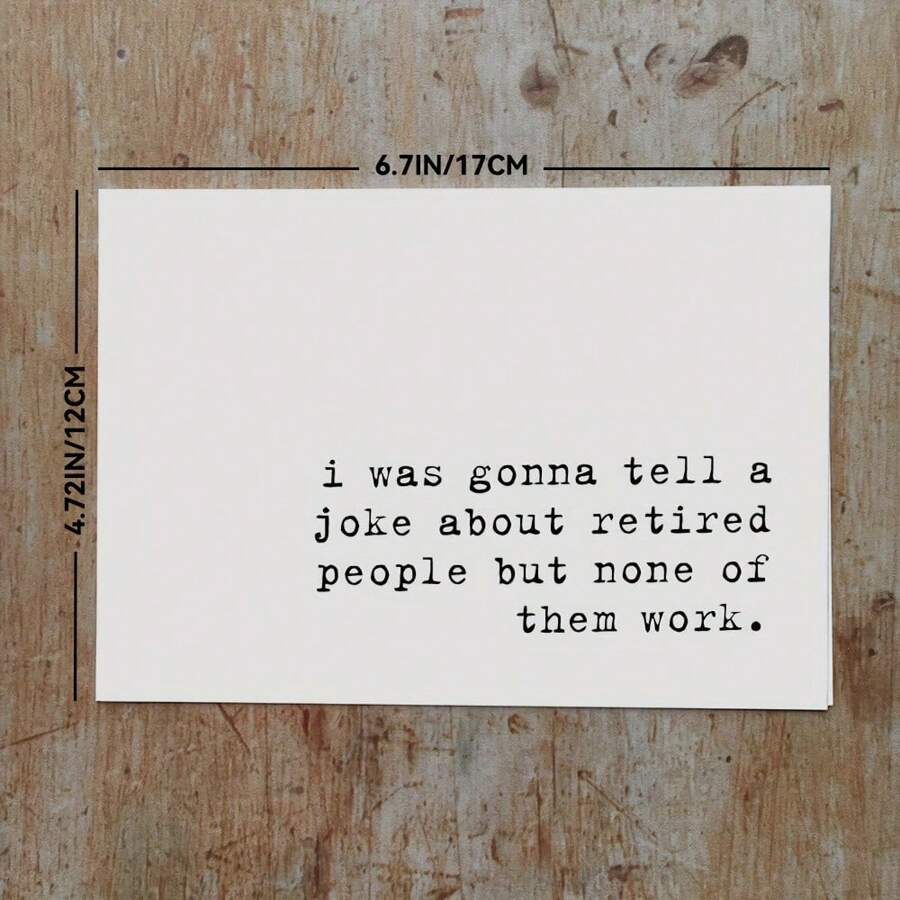 Retirement Gift / Funny Retirement Card / Jokes About Retirees / Pun ...