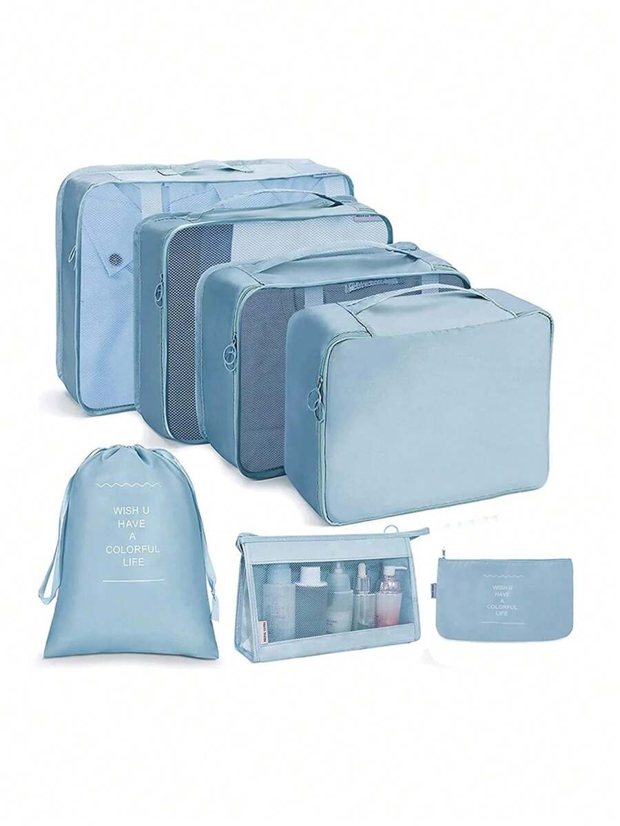 7/8/9/10 PCs Set Travel Organizer Storage Bags Suitcase Packing Cubes ...