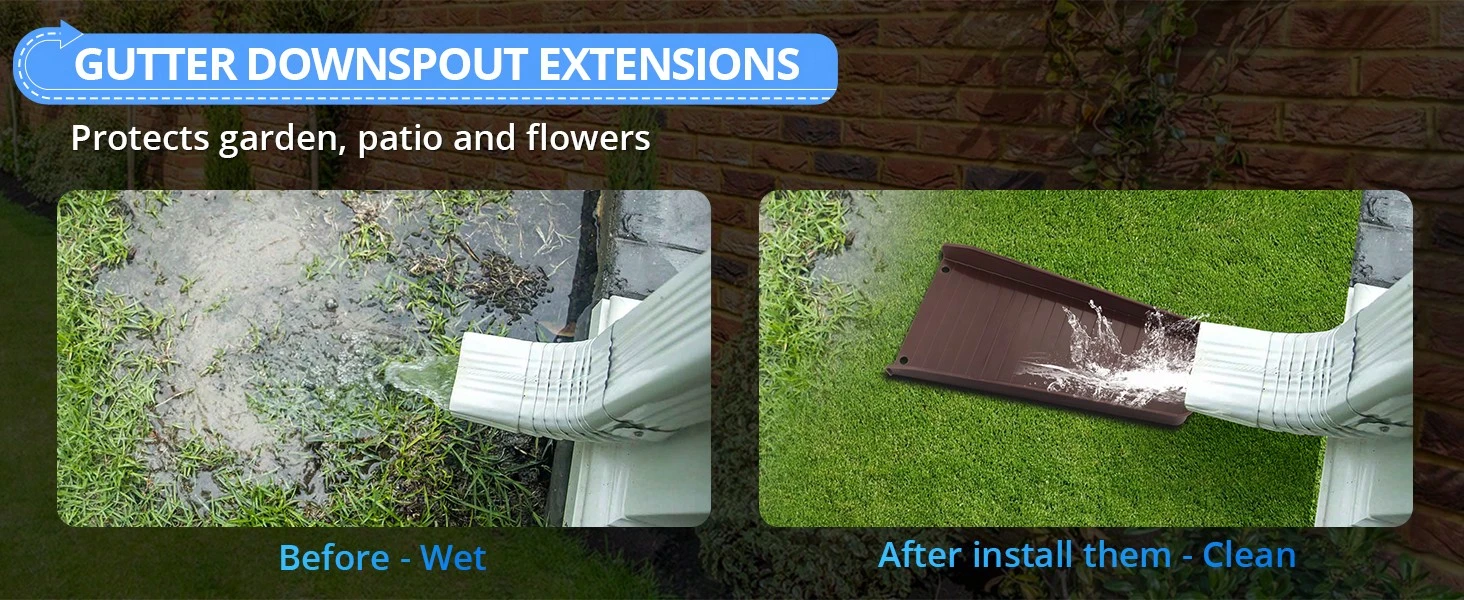2pcs Downspout Splash Guard, Decorative Downspout Extension Splash ...