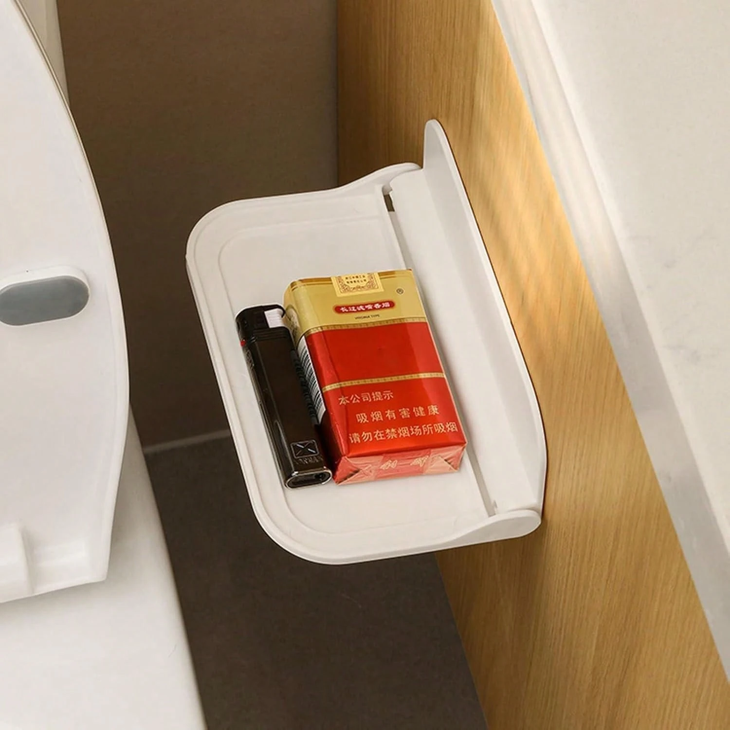 Foldable Plastic Floating Shelf, Wall-Mounted Bathroom, Kitchen ...