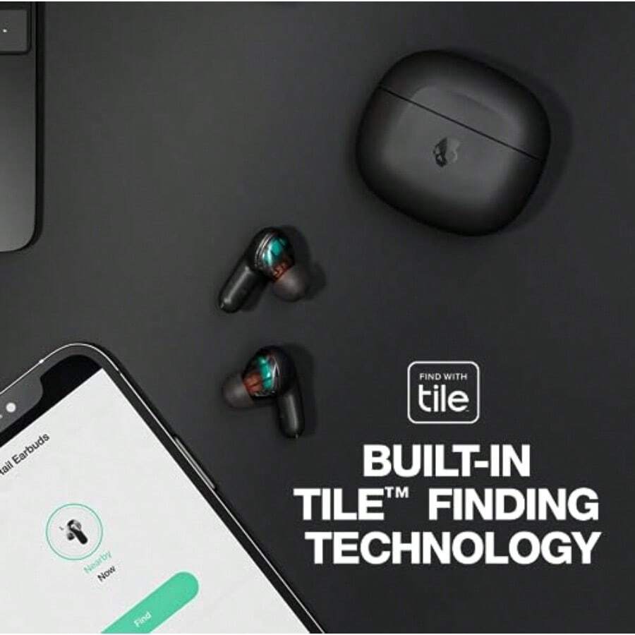 Rail ANC In-Ear Noise Cancelling Wireless Earbuds 27 Battery Microphone ...