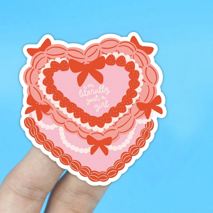 I'm Really Just A Girl Stickers, Aesthetic Pink Girl Stickers, Girl ...