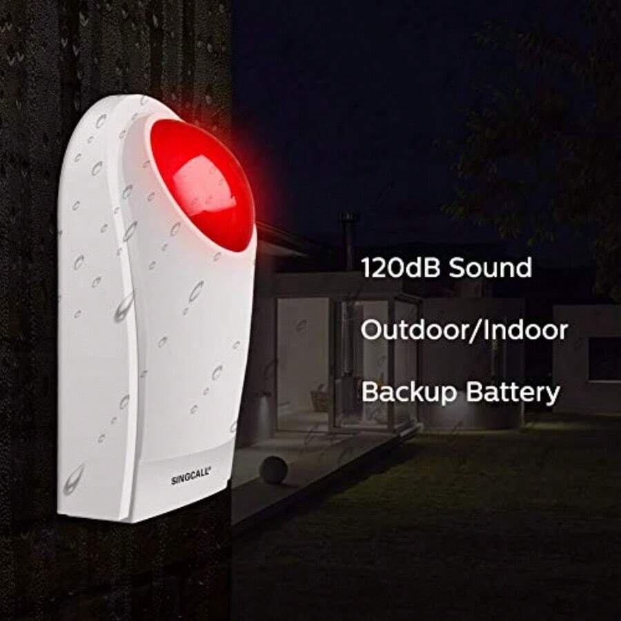 Strobe Siren Panic Alarm Button With Light For Home Care Loud Outdoor ...