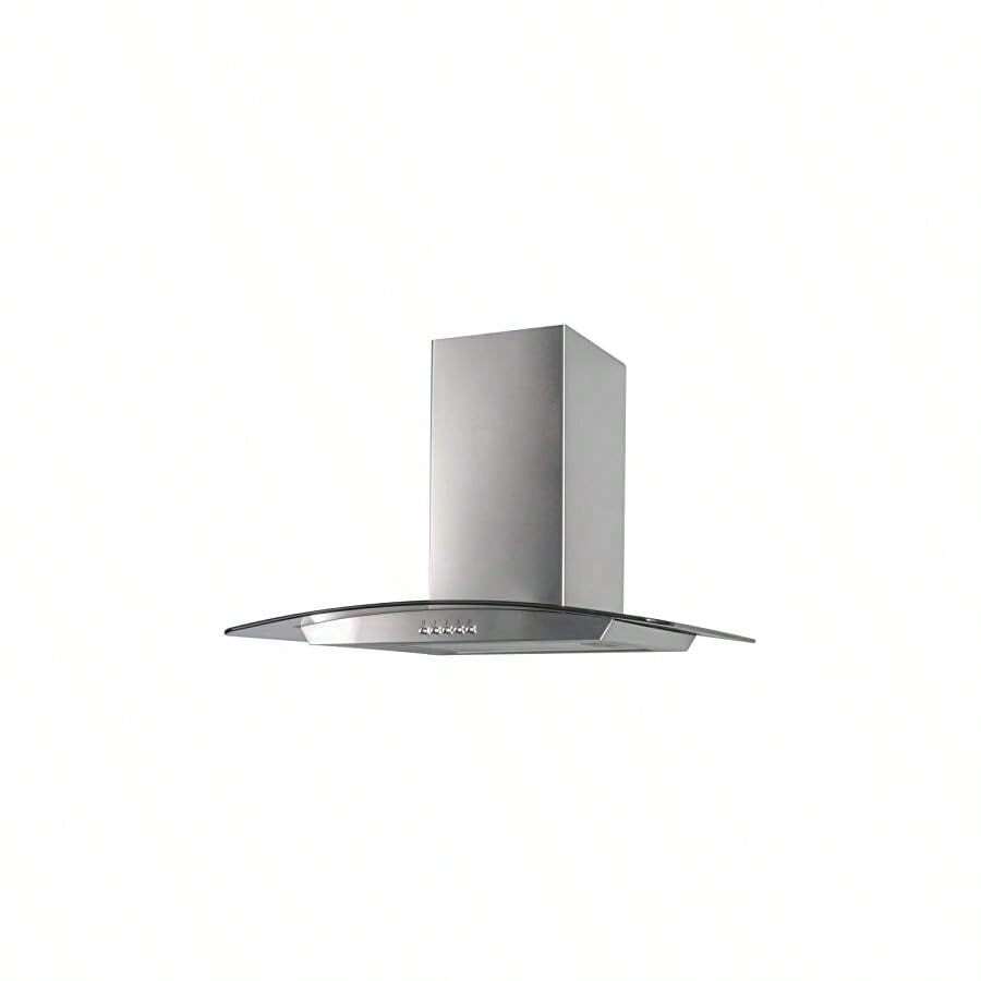 60cm Stainless Steel Curved Glass Chimney Cooker Hood Extractor Fan ...