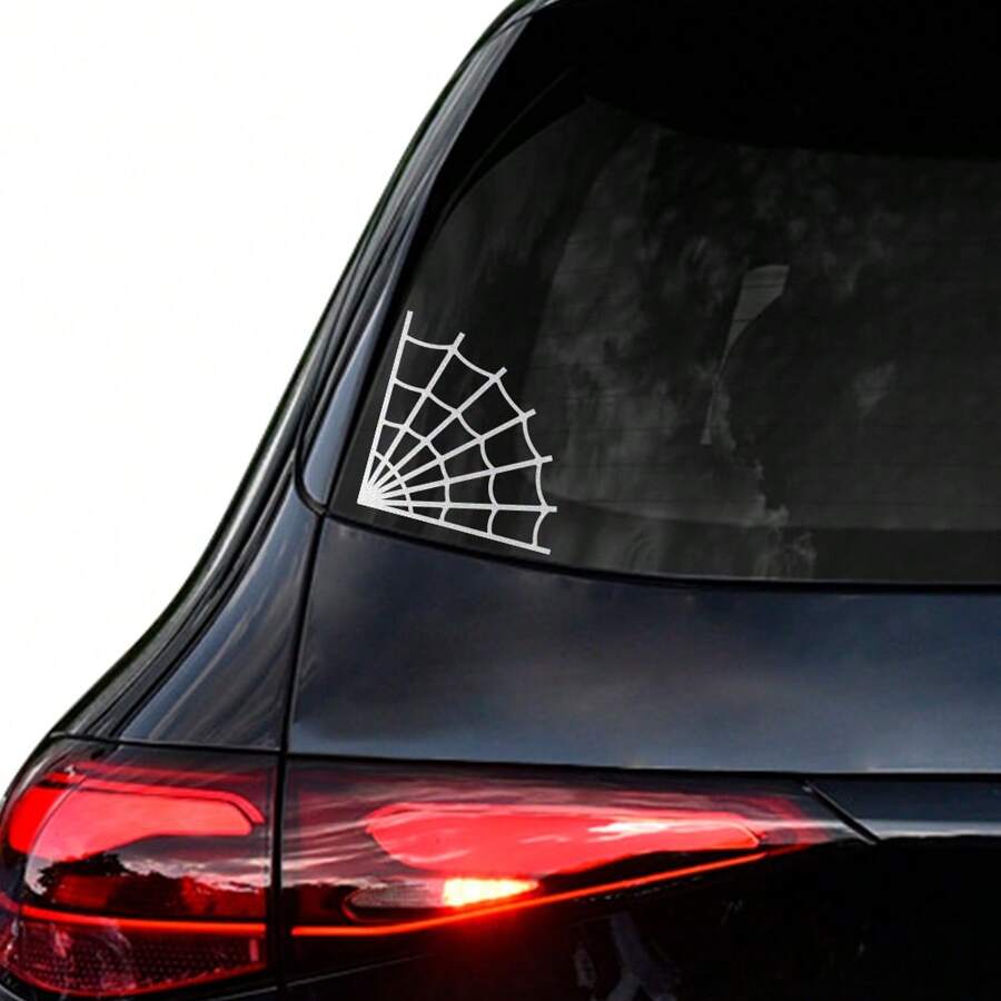 Funny Corner Spider Web Cobweb Reflective Sticker Waterproof Vinyl ...