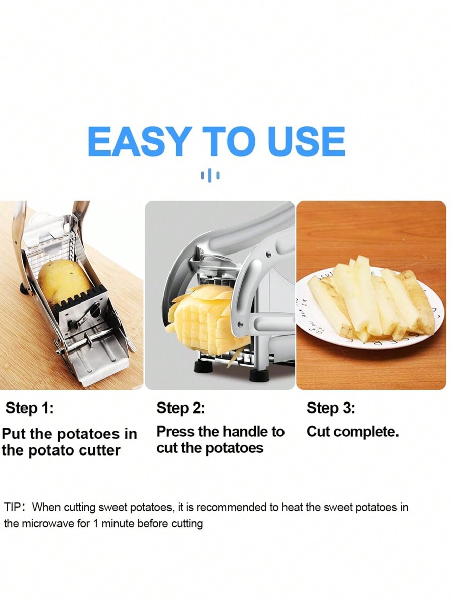 French Fry Cutter Stainless Steel Potato Cutter, Potato Slicer ...