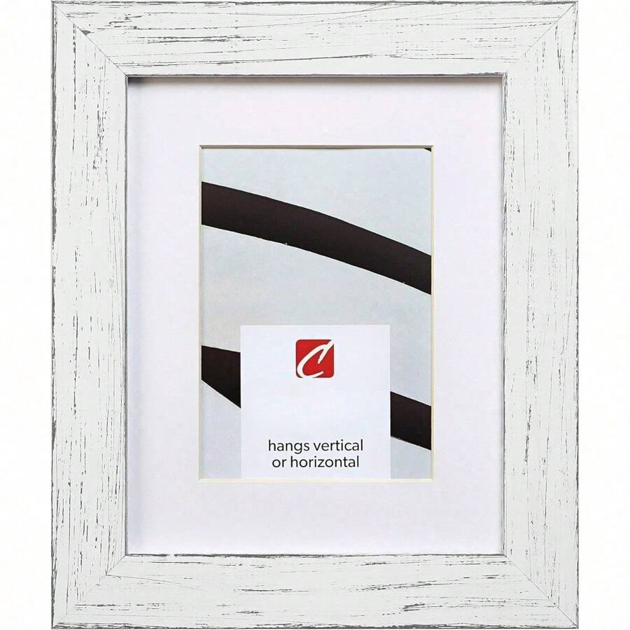 Jasper, 20 X 24 Inch Country Marshmallow White Picture Frame Matted To ...