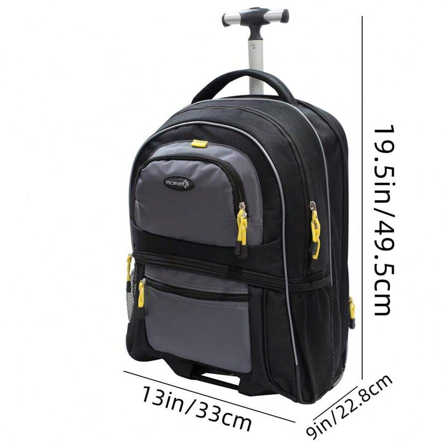 TPRC By Travelers Club 19" Polyester Rolling Traveling Backpack - Black ...