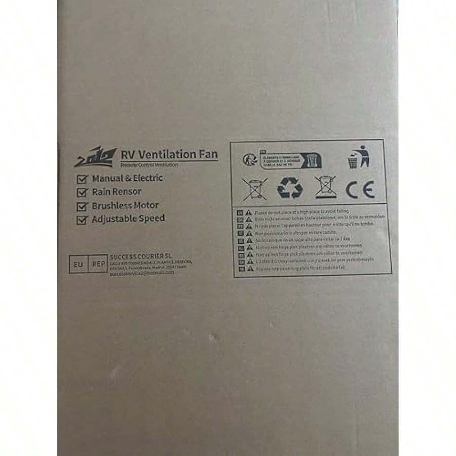 14" Caravan RV Roof Vent Fan 12V With Rain Sensor Automatic Level ...