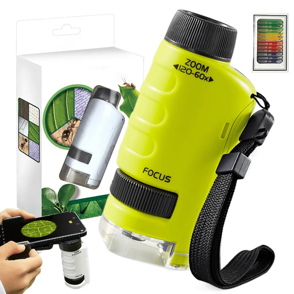 2pcs Upgraded Little Marvin Mini Microscope, 2025 New Model Kids Mini ...