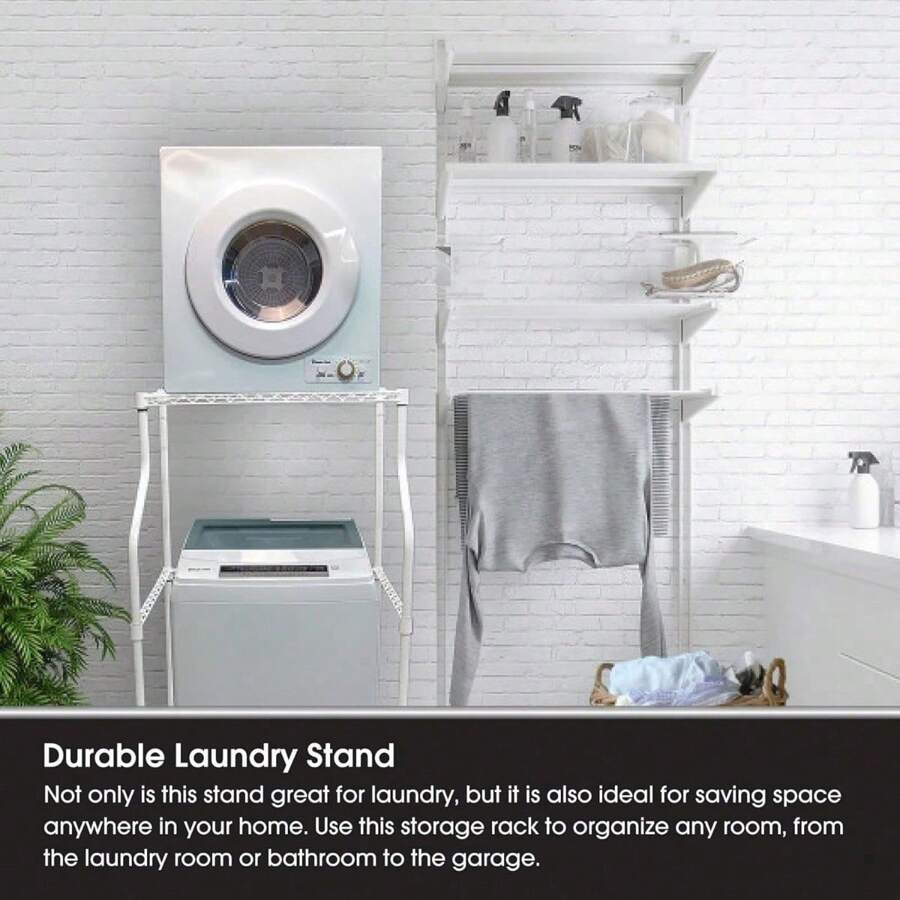 Clothing Drying Rack Stand For Laundry, Powder Coated Metal, White ...