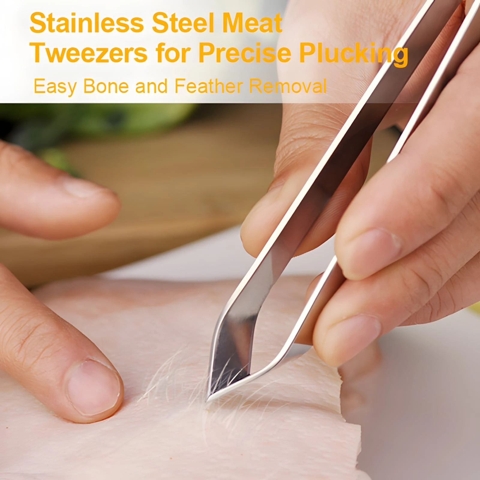 1pc Premium Stainless Steel Multifunctional Kitchen Tweezers ...