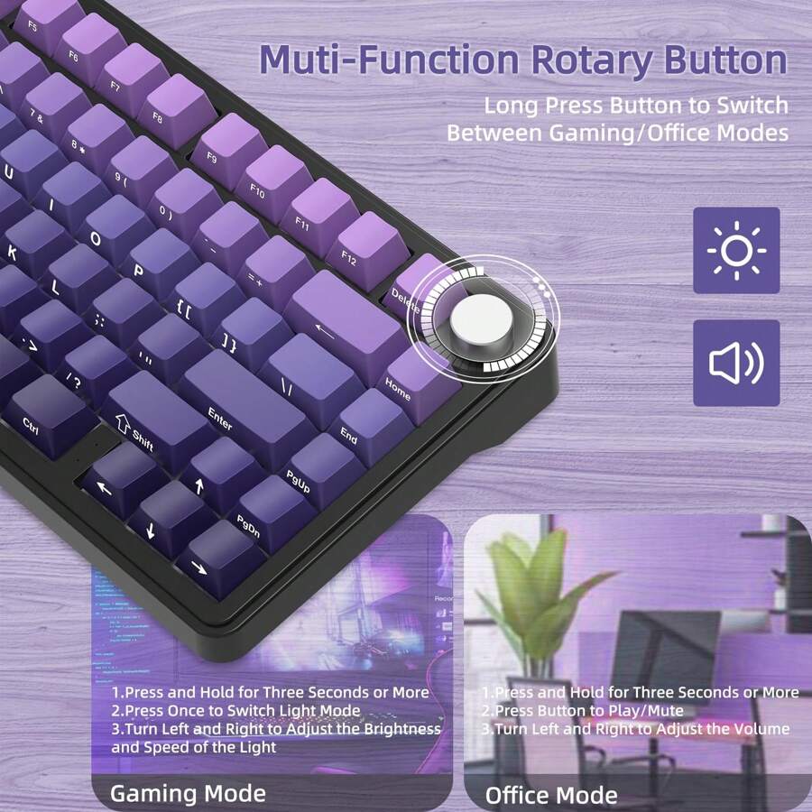 FREEWOLF Attack Shark X85 Wireless Mechanical Keyboard, Bluetooth 5.0/2 ... FREEWOLF Attack Shark X85 Wireless Mechanical Keyboard, Bluetooth 5.0/2 ...