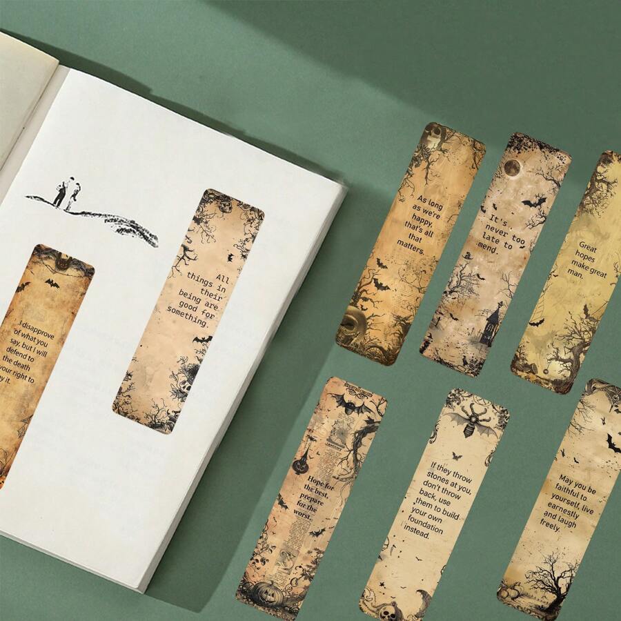 30pcs Retro Dark Motivational Copy Bookmarks For Readers - Perfect For ...