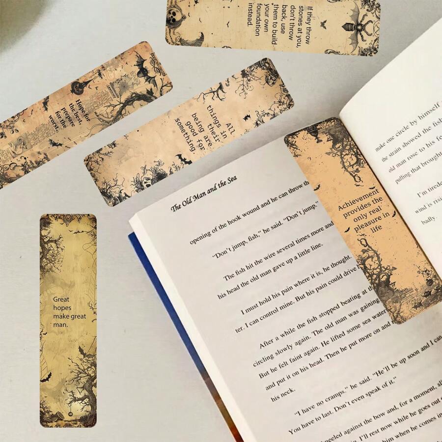 30pcs Retro Dark Motivational Copy Bookmarks For Readers - Perfect For ...