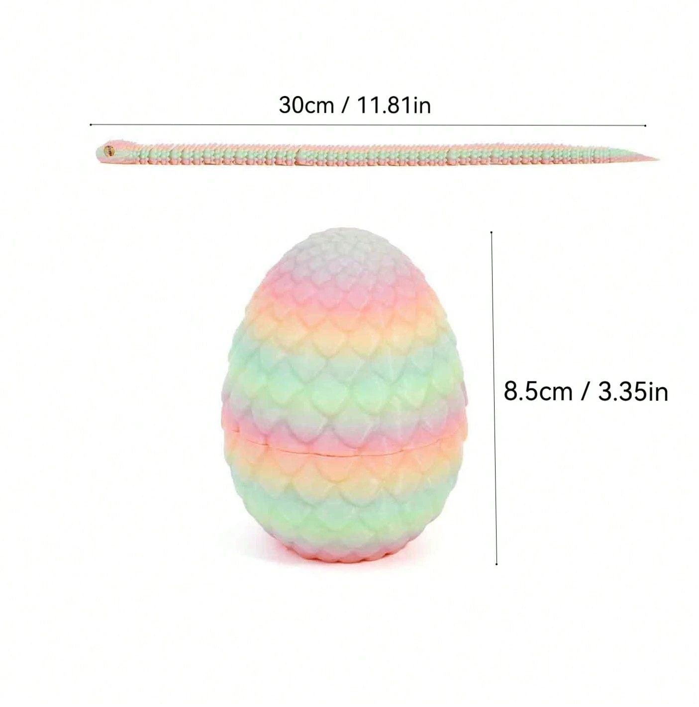 3D Printed Copperhead Snake Egg Model, Vivid Toy With Adhesive Eyes ...