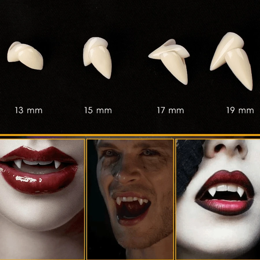 5-Piece Set, Halloween Vampire Teeth Kit - Includes 4 Pairs Of Zombie ...