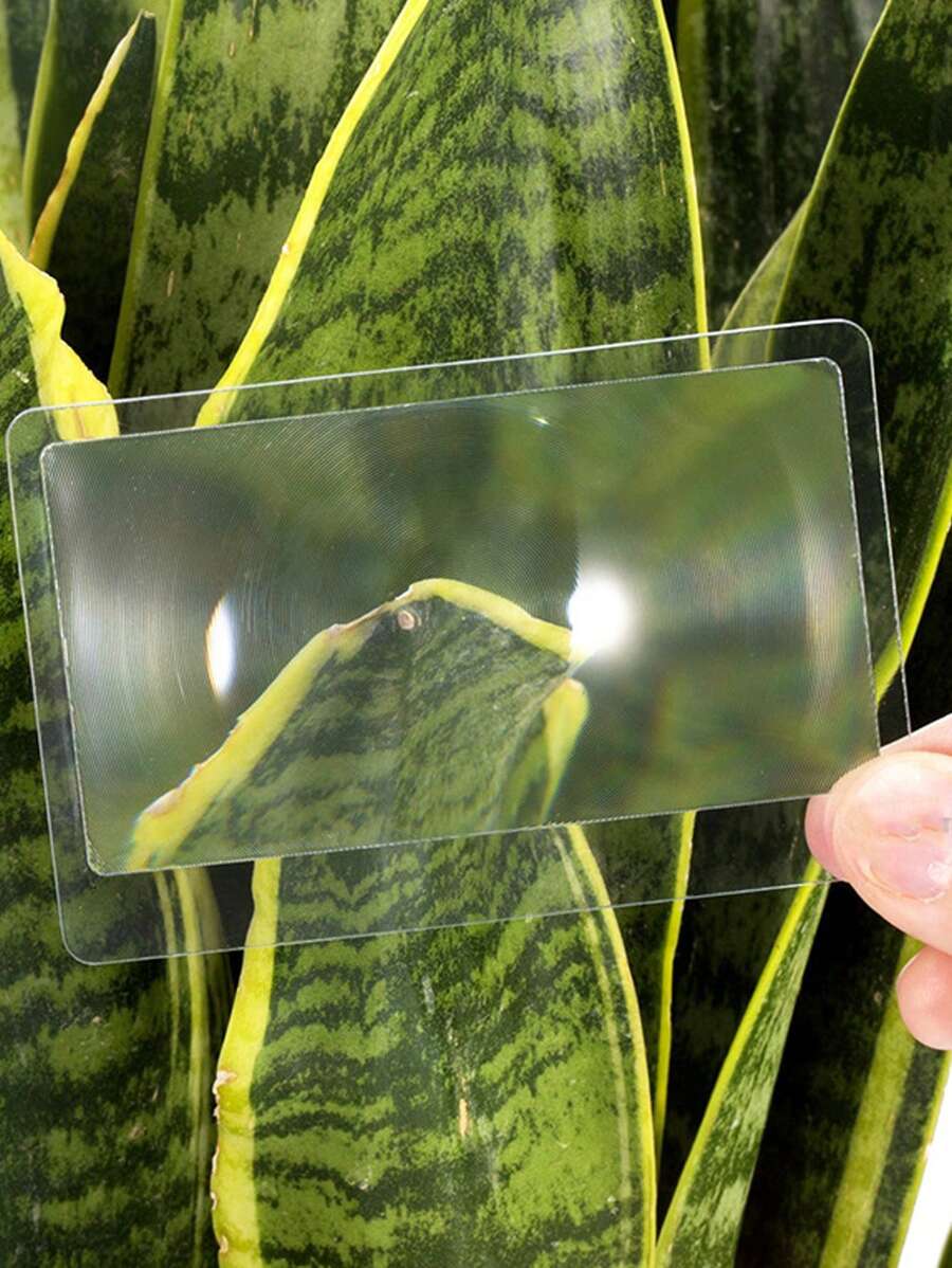 5pcs PVC 3X Magnifier Bookmarks, Portable Fresnel Lens Business Card ...