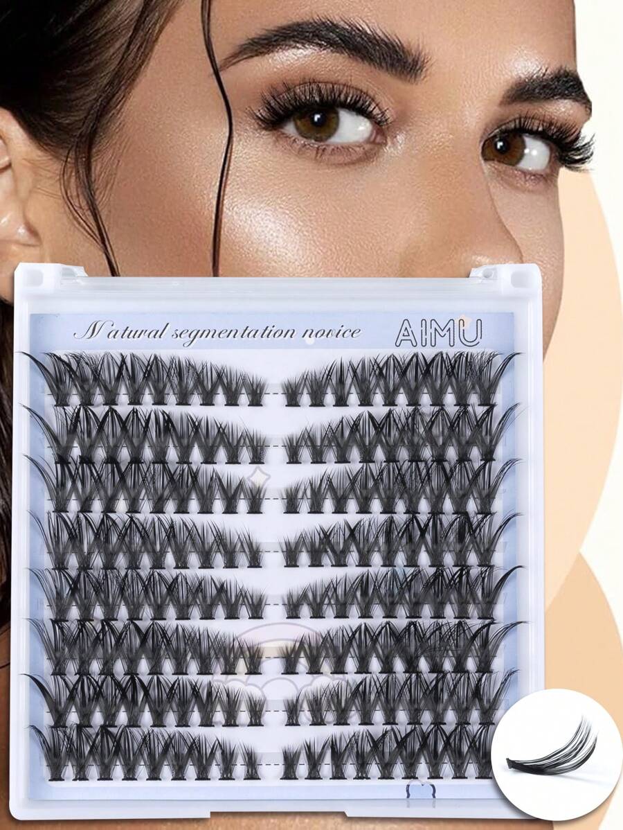 144pcs/8 Rows C Curl Mixed Length Faux Mink Eyelashes, Natural Cat Eye Lashes Extension, C Curl ...
