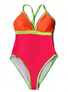 popvil 1pc Women's Sexy Shell Pin Swimsuit For Summer Swimming Pool ...