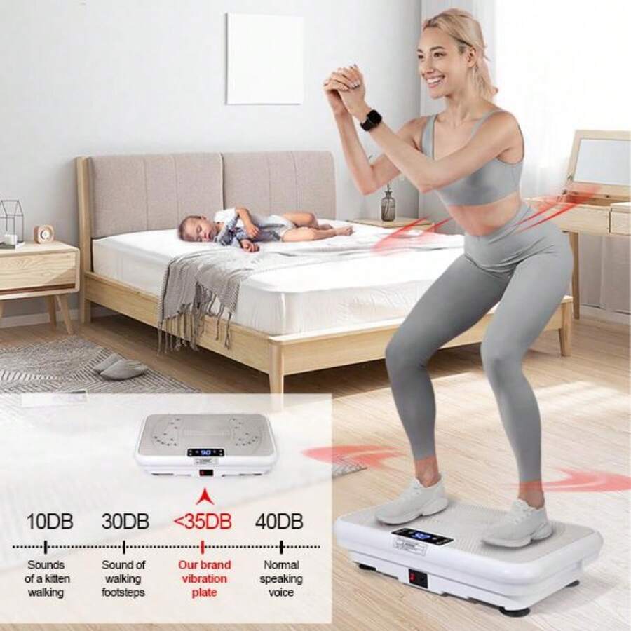 ROTAI Vibration Plate Gym, 300 Lbs, Lymphatic Drainage Machine Full ...