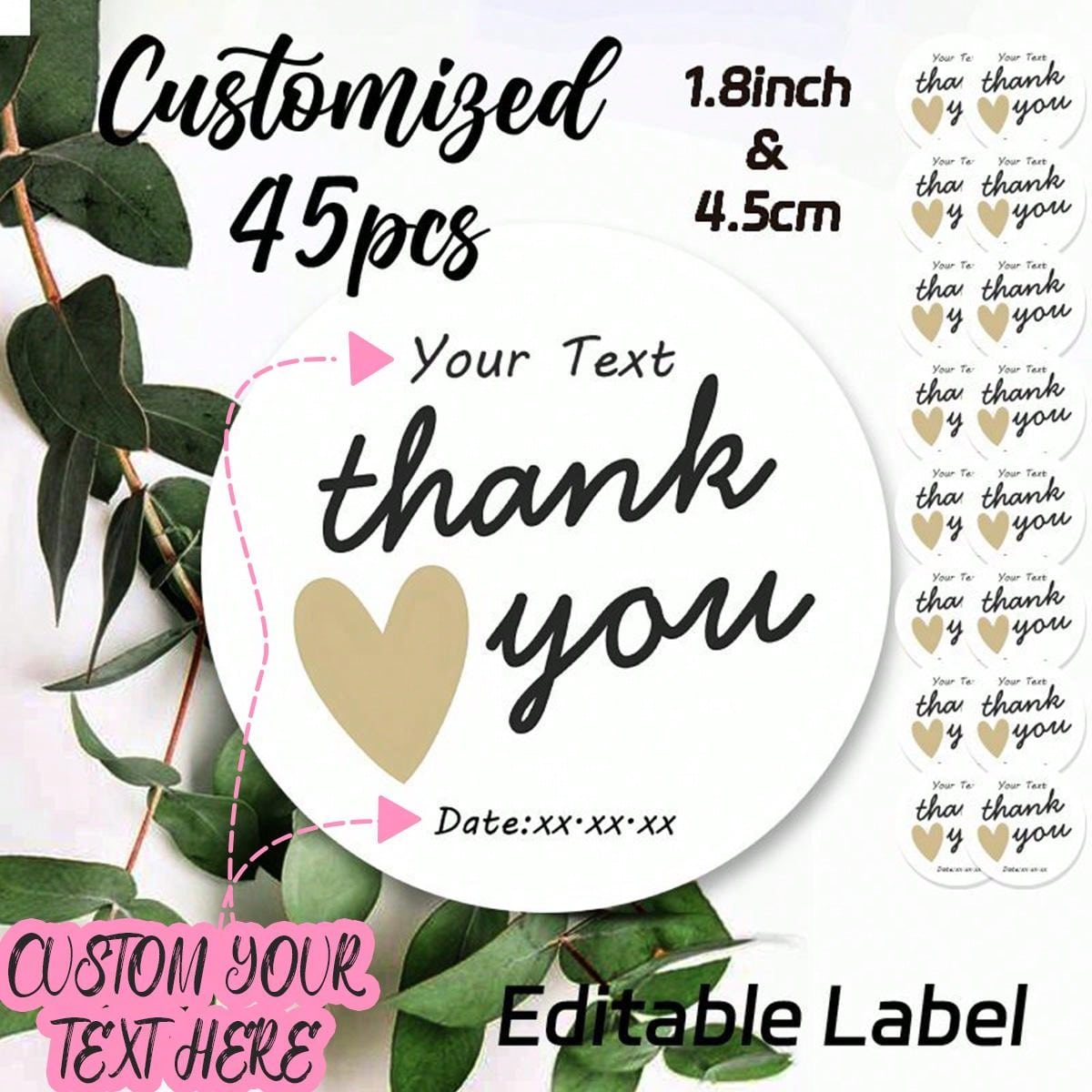 45/96pcs Custom Thank You Stickers , Perfect For Birthdays, Baptisms ...