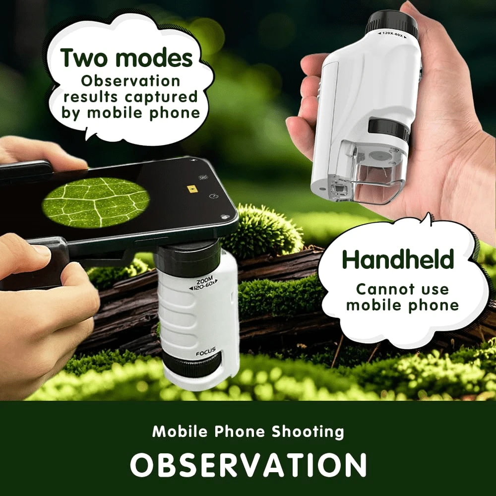 2pcs Upgraded Little Marvin Mini Microscope, 2025 New Model Kids Mini ...