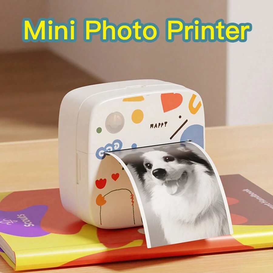 LAIBEAR Impresora de mini pegatinas, impresora de bolsillo térmica ...