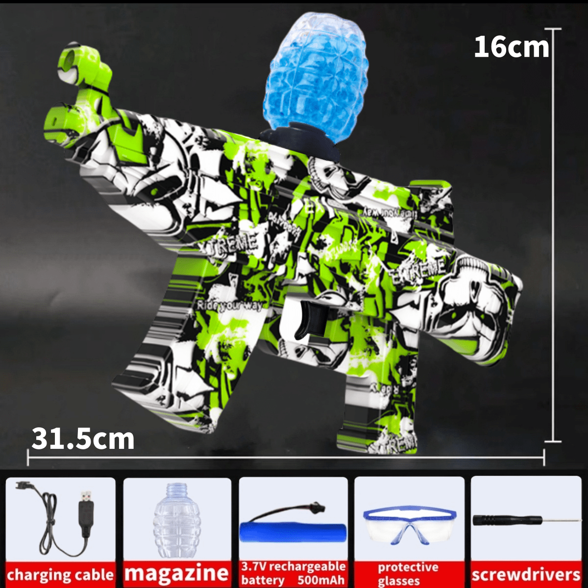 [USB Rechargeable Automatic Water Balloon Gun Shooting Toy] Electric ...