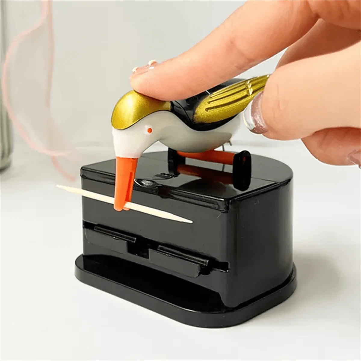 1pc ABS Resin Woodpecker Automatic Toothpick Dispenser - Press Type ...
