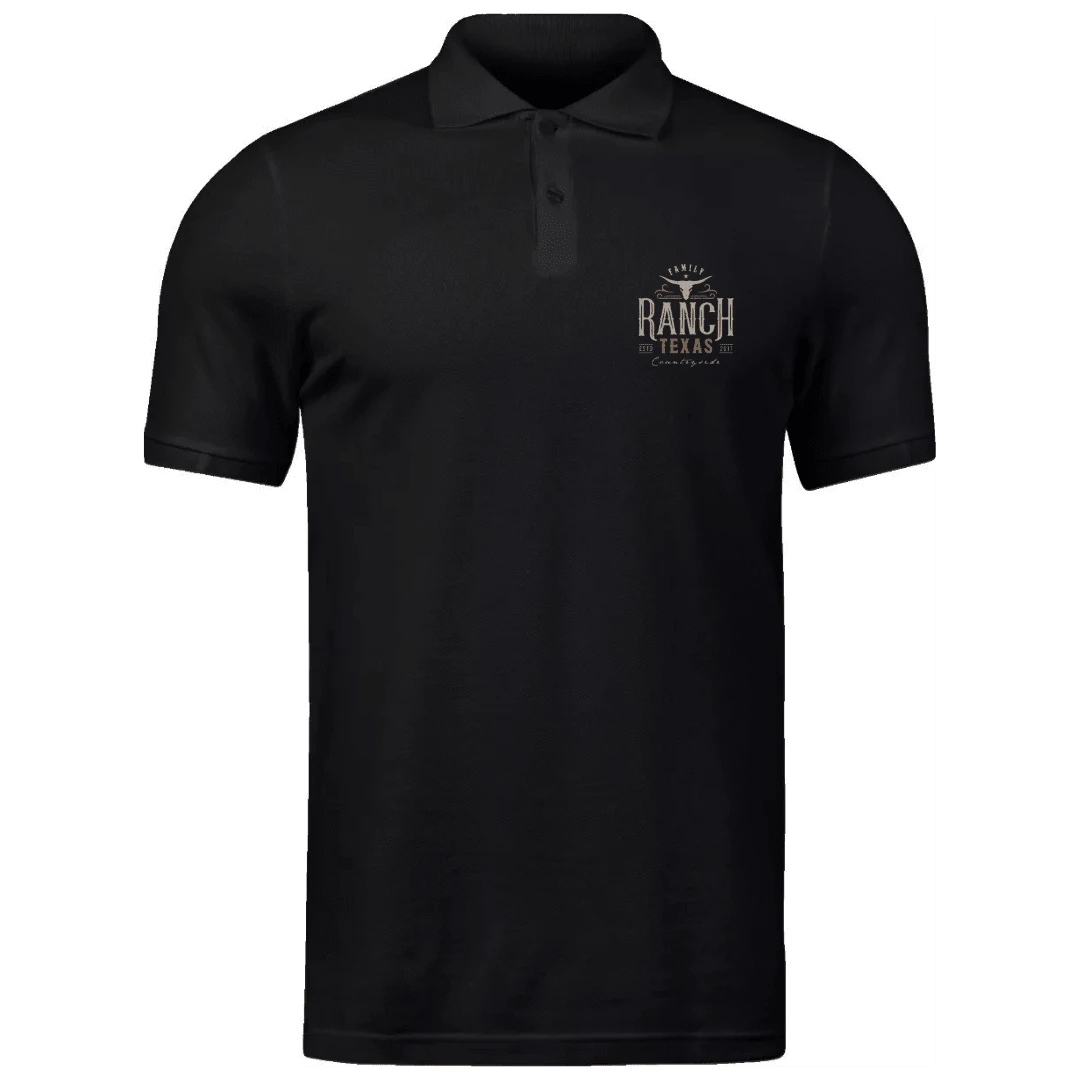 Polo Neck T-Shirt Bull Texas Txc Premium Country Longhorn Shirt | SHEIN USA