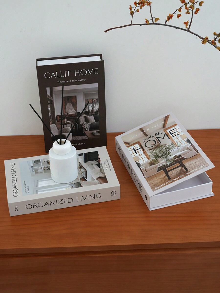 1pc Openable Storage Book Shaped Box, Luxury Fake Book Desk Decor ...